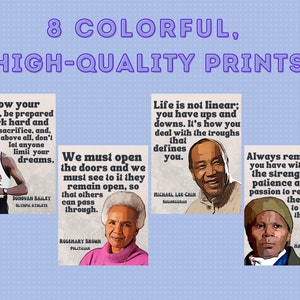Retro Black Canadian Leaders (set of 8) Printables, Posters for Black ...