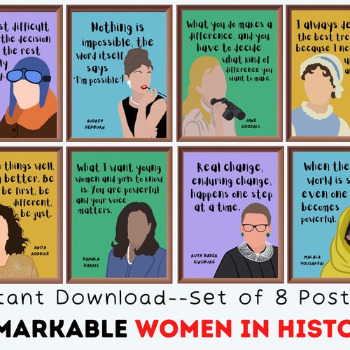 Women's History Month Posters Bulletin Board Set - Etsy