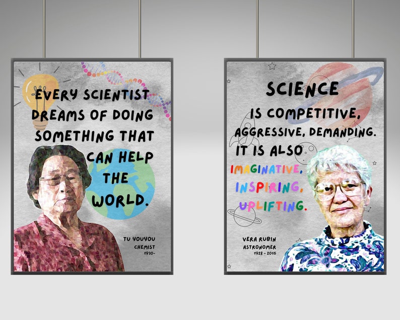 Women in Science Posters (set of 8) Printable, Science Classroom Decor ...