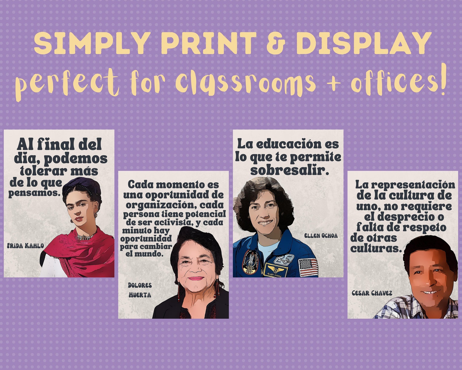 SPANISH Hispanic Leaders in History set of 8 Printable - Etsy