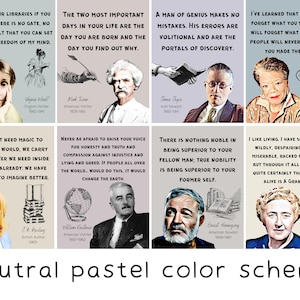 Famous Authors Posters (set of 8) Printable, English Classroom Decor ...