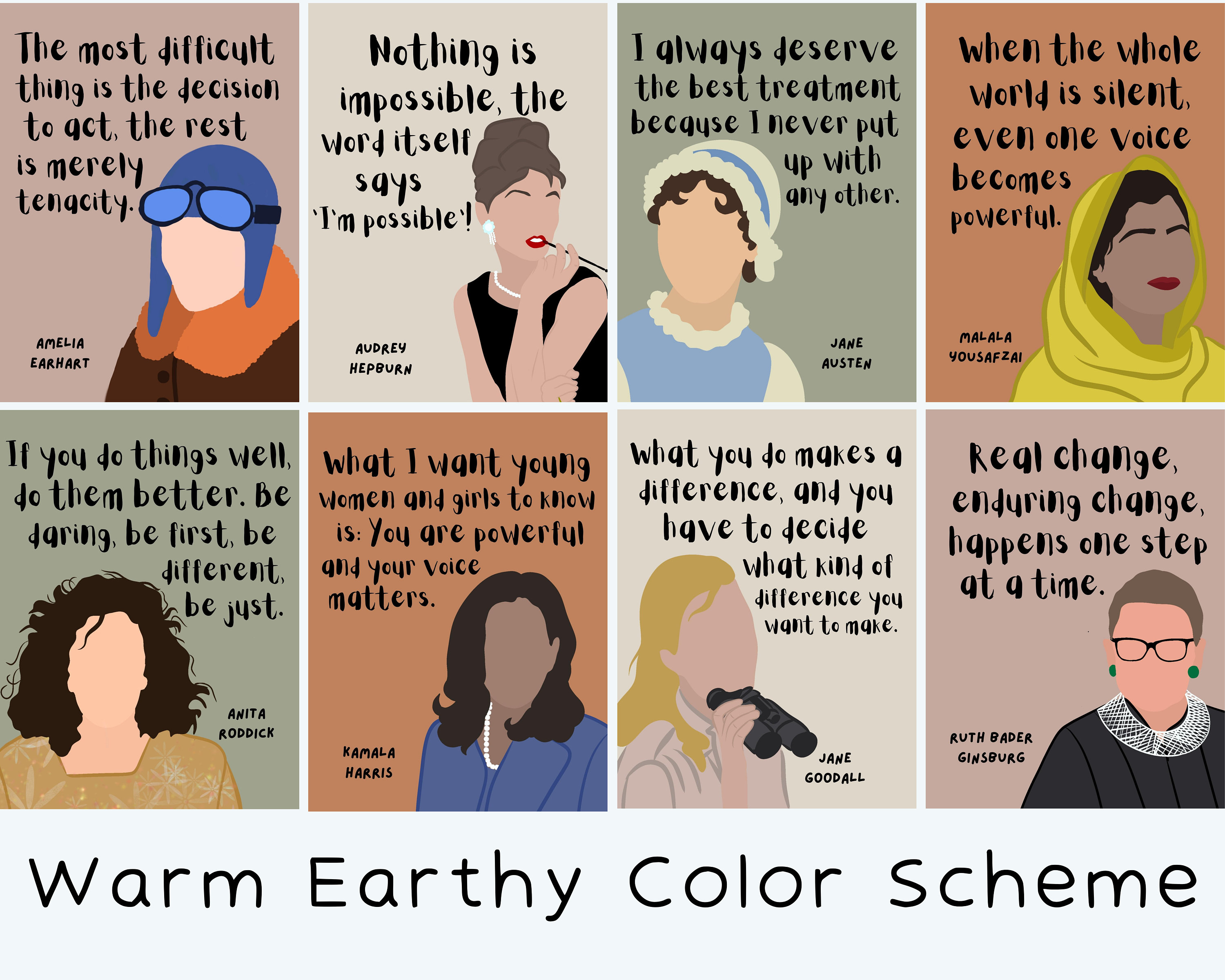 Women in History (set of 8) Printables, Posters for Women's History ...