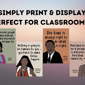 Black Leaders in History (set of 8) Printable Posters, Black Historical ...