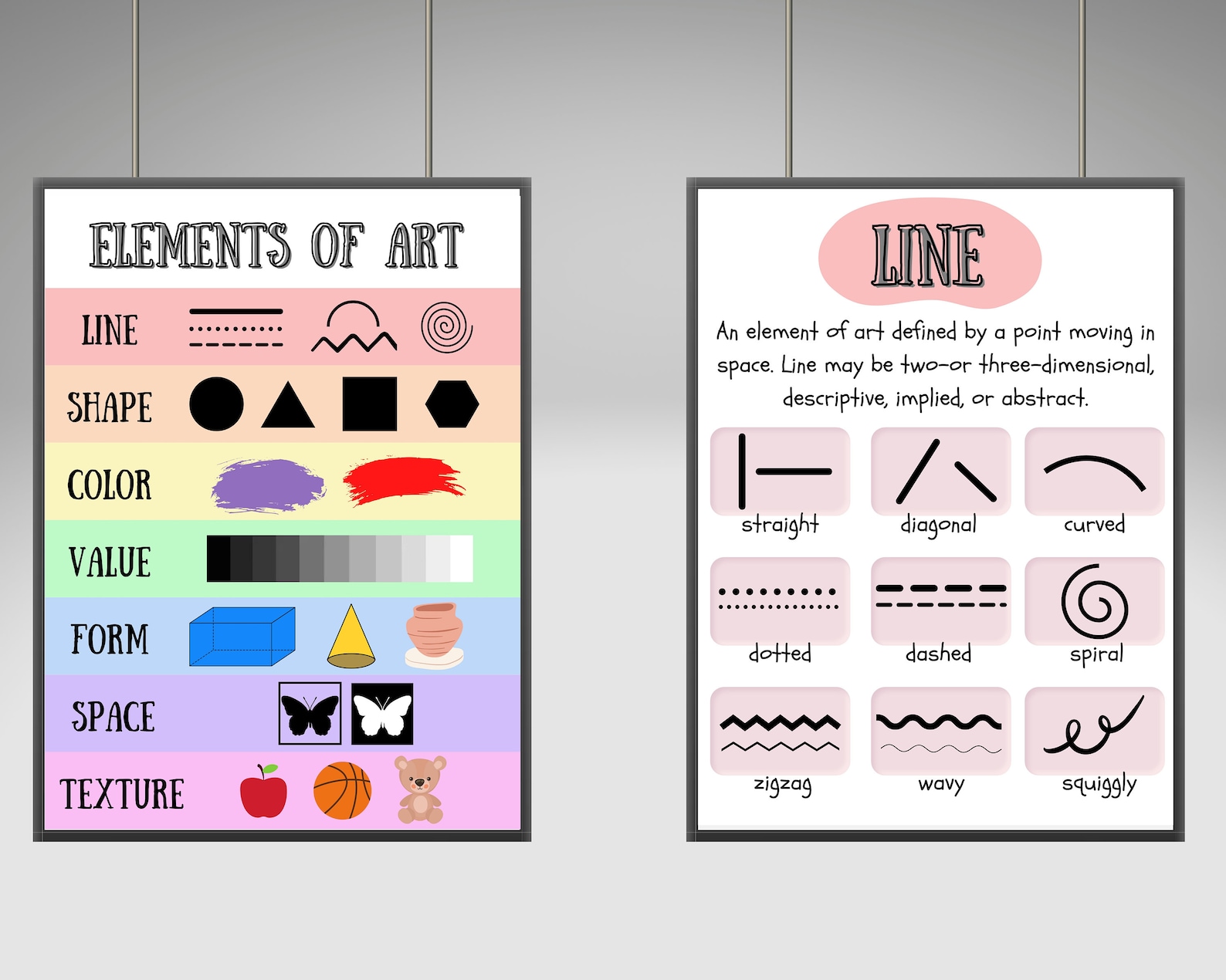 Elements of Art Posters set of 8 Printables Art Classroom | Etsy UK