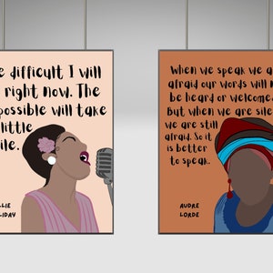 Iconic Black Women in History (set of 8) Printable Posters, Black ...