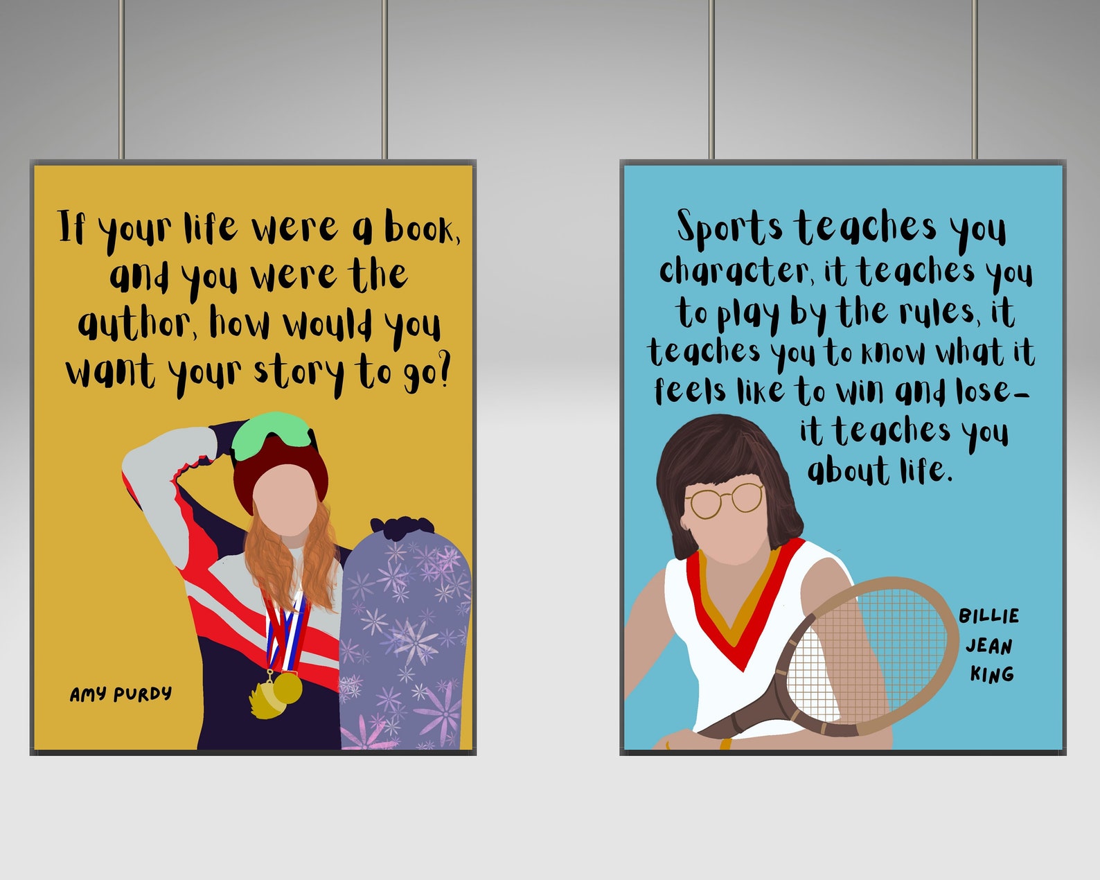 Inspirational Athletes (set of 8) Printable Posters, Motivational ...