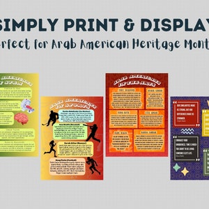 Arab American Heritage Month (set of 8) Printable Posters, NAAHM ...