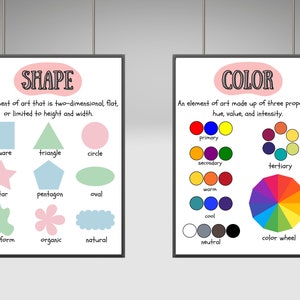 Elements of Art Posters (set of 8) Printables, Art Classroom Decor ...