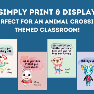 Animal Crossing Themed Posters (set of 8) Printable, ACNH Poster Set ...