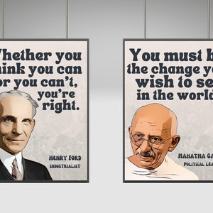 Retro Remarkable Men in History (set of 8) Printables, Motivational ...