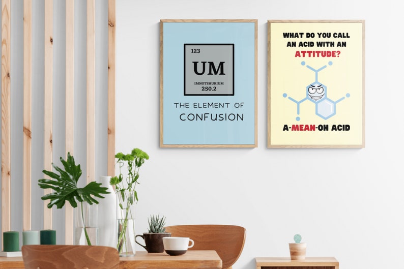 VOL 2 Science Puns set of 8 Printables Chemistry Jokes - Etsy