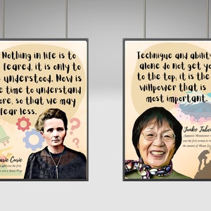 Empowered Women in History (set of 8) Printable Posters, Motivational ...