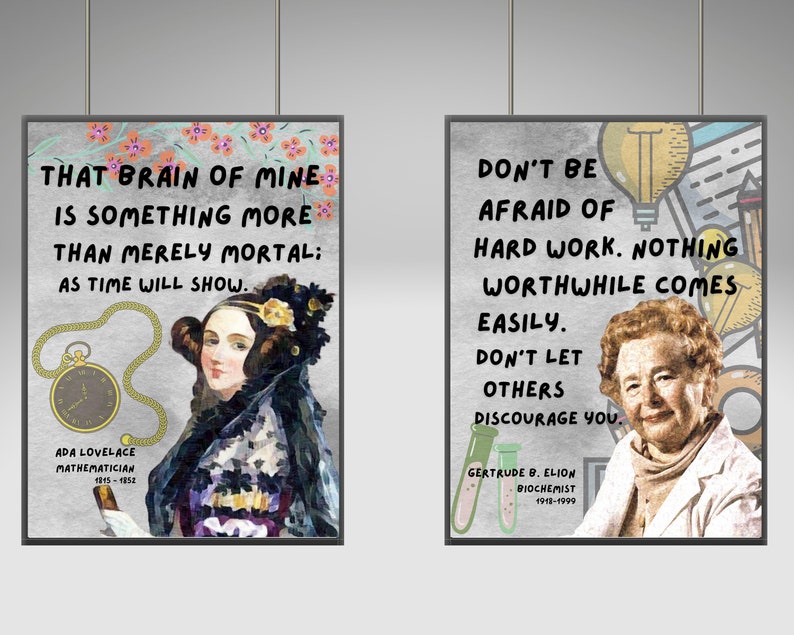 Women in Science Posters (set of 8) Printable, Science Classroom Decor ...