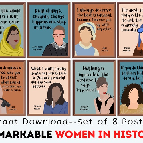Women's History Month Posters Bulletin Board Set - Etsy
