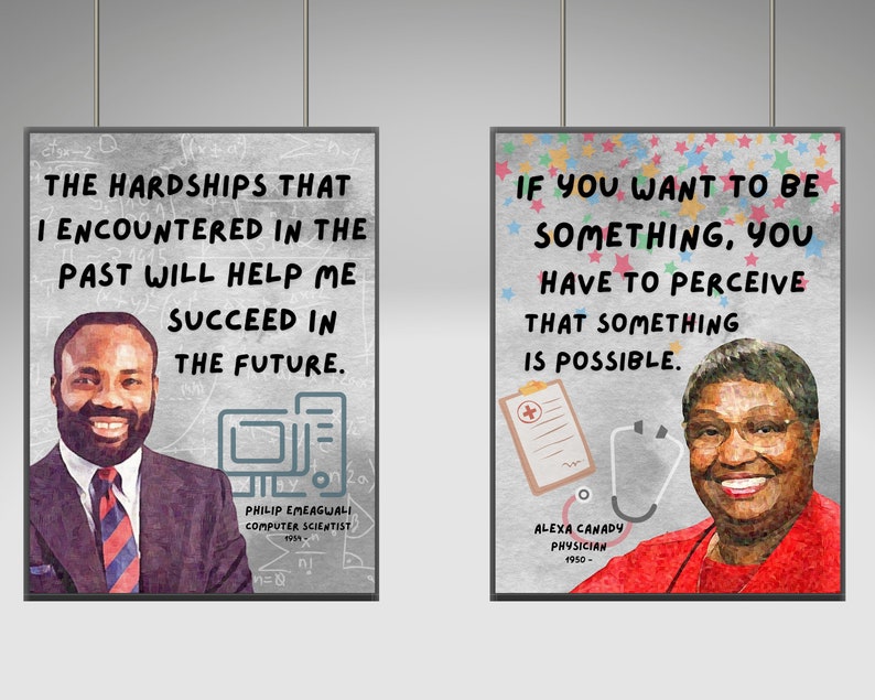 VOL 2 Black Innovators in STEM set of 8 Printable Science - Etsy