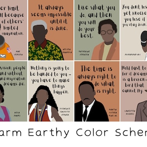 Black Leaders in History (set of 8) Printable Posters, Black Historical ...