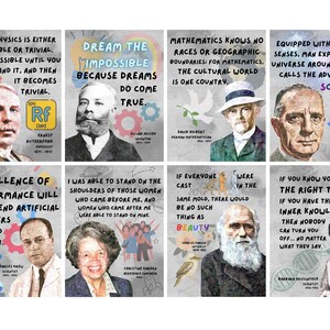 STEM Bundle (set of 47) Printable Posters, Famous Scientists and ...