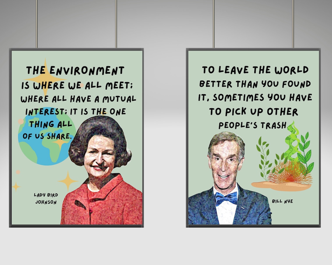 Earth Quotes set of 8 Printable Posters Inspirational | Etsy