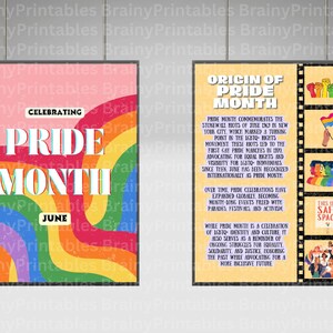 Pride Month (set of 8) Printable Posters, LGBT History Month Posters ...