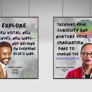 VOL 2 Black Innovators in STEM (set of 8) Printable, Science Classroom ...