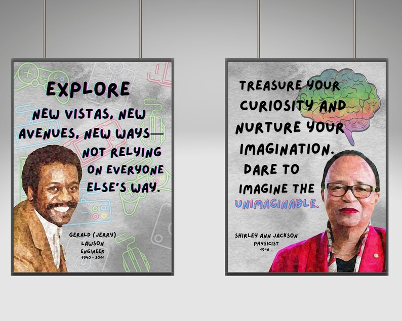 VOL 2 Black Innovators in STEM set of 8 Printable Science - Etsy