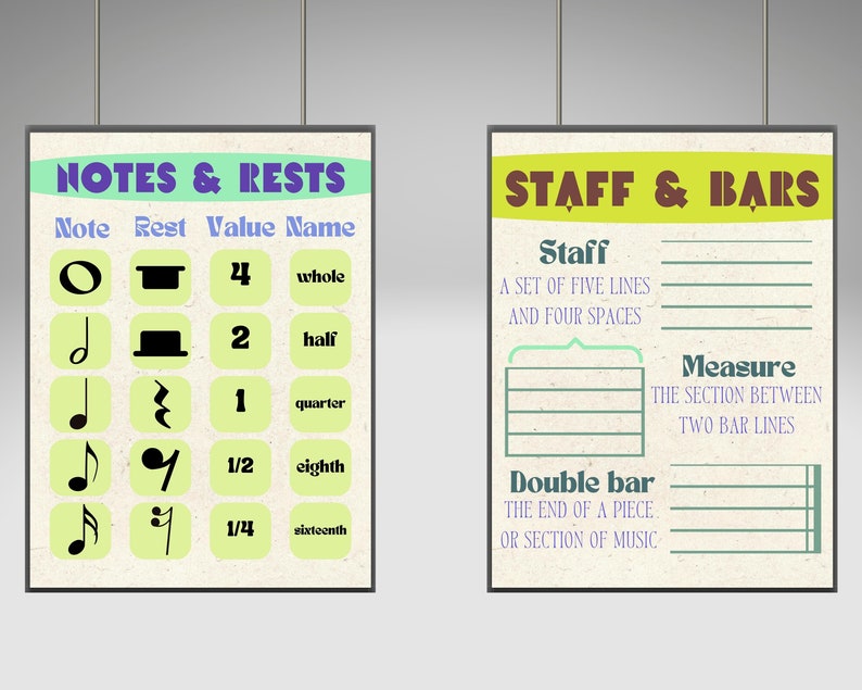 Music Education set of 8 Printable Posters Music Classroom - Etsy