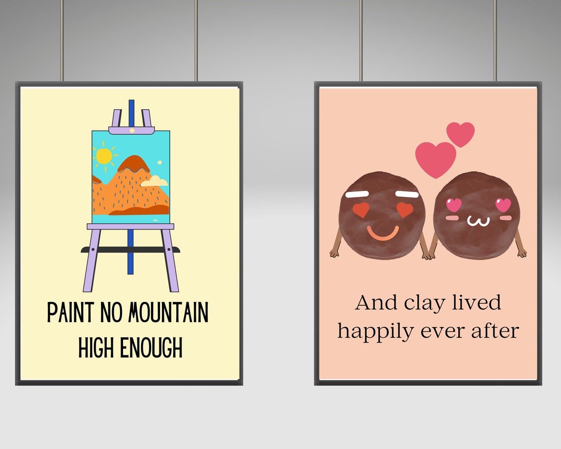 Funny Art Posters set of 8 Printable Posters Art Classroom - Etsy