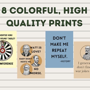 History Posters (set of 8) Printables, Funny History Posters ...