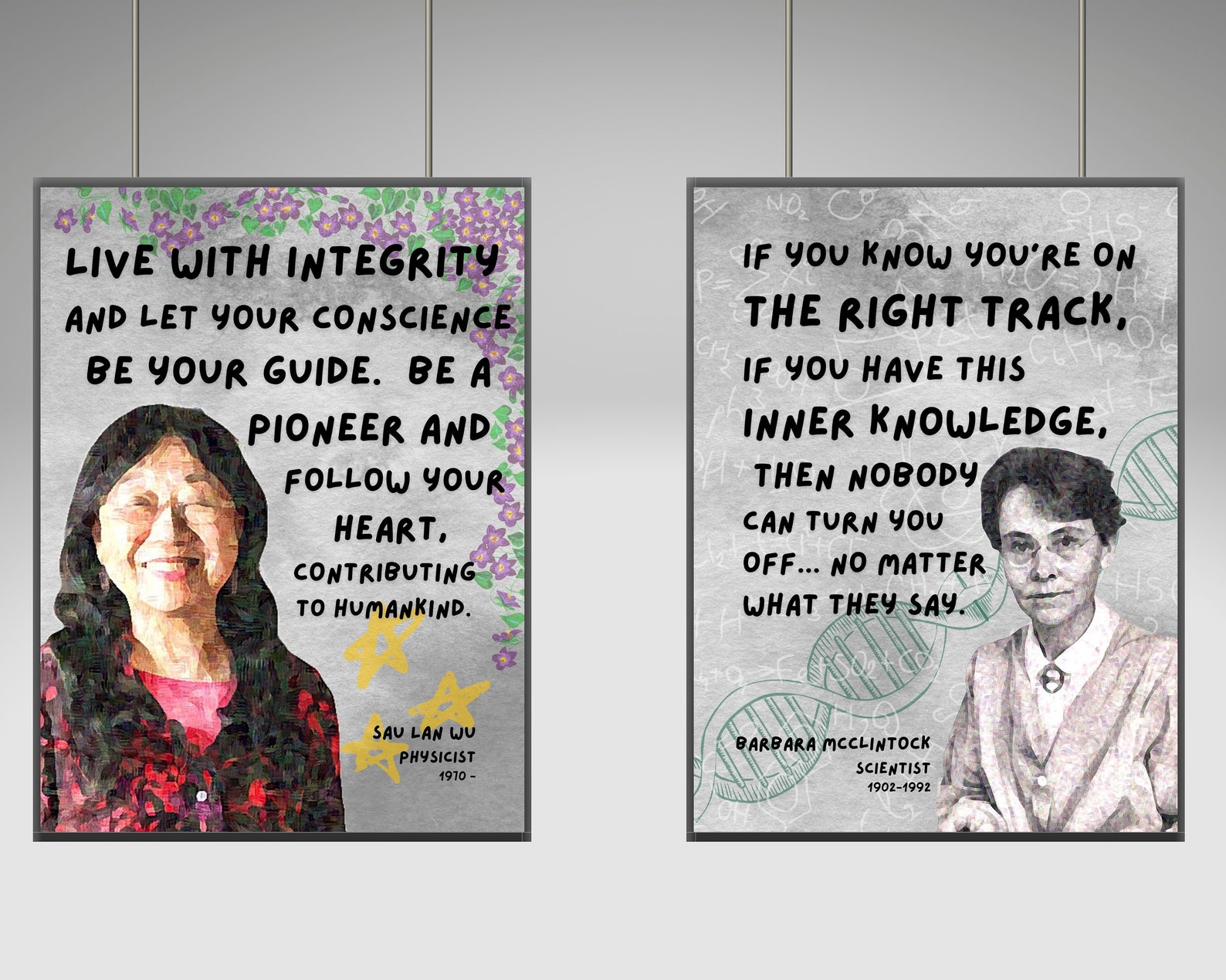 Women in Science Posters set of 8 Printable Science - Etsy