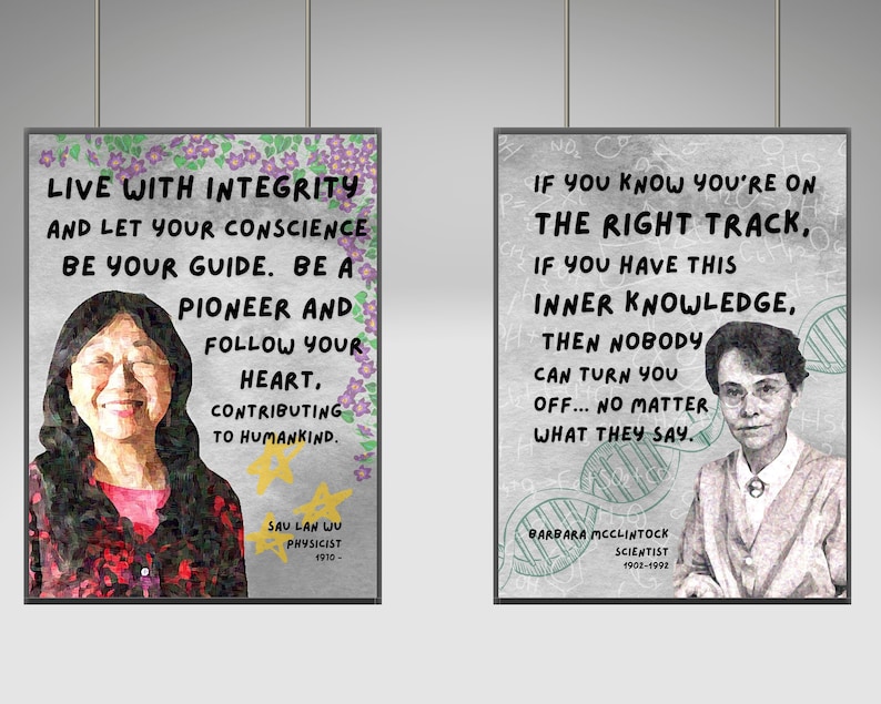 Women in Science Posters (set of 8) Printable, Science Classroom Decor ...