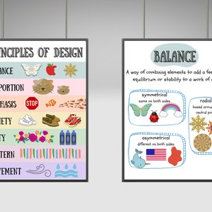 Principles of Design Posters (set of 8) Printables, Art Classroom Decor ...