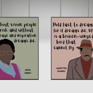 Black Leaders in History (set of 8) Printable Posters, Black Historical ...