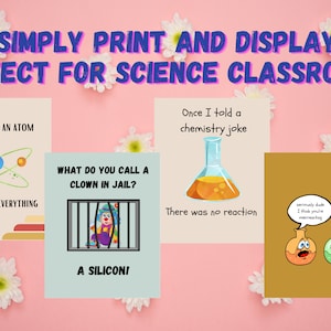 Chemistry Puns (set of 8) Printables, Science Jokes, Funny Science ...