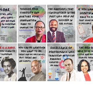 VOL 2 Black Innovators in STEM (set of 8) Printable, Science Classroom ...