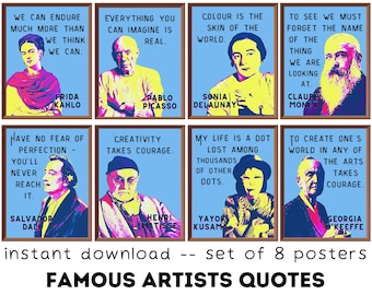 Inspirational & Influential Quote Poster Pack 6 - Etsy