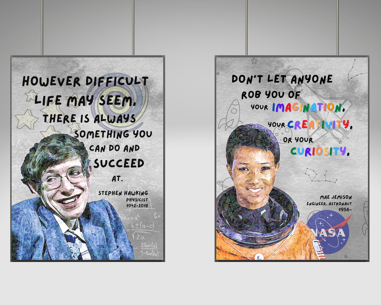 Famous Scientists Posters set of 8 Printable, Science Classroom Decor ...
