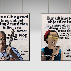 Retro Asian Leaders (set of 8) Printable Posters, AAPI Heritage Month ...