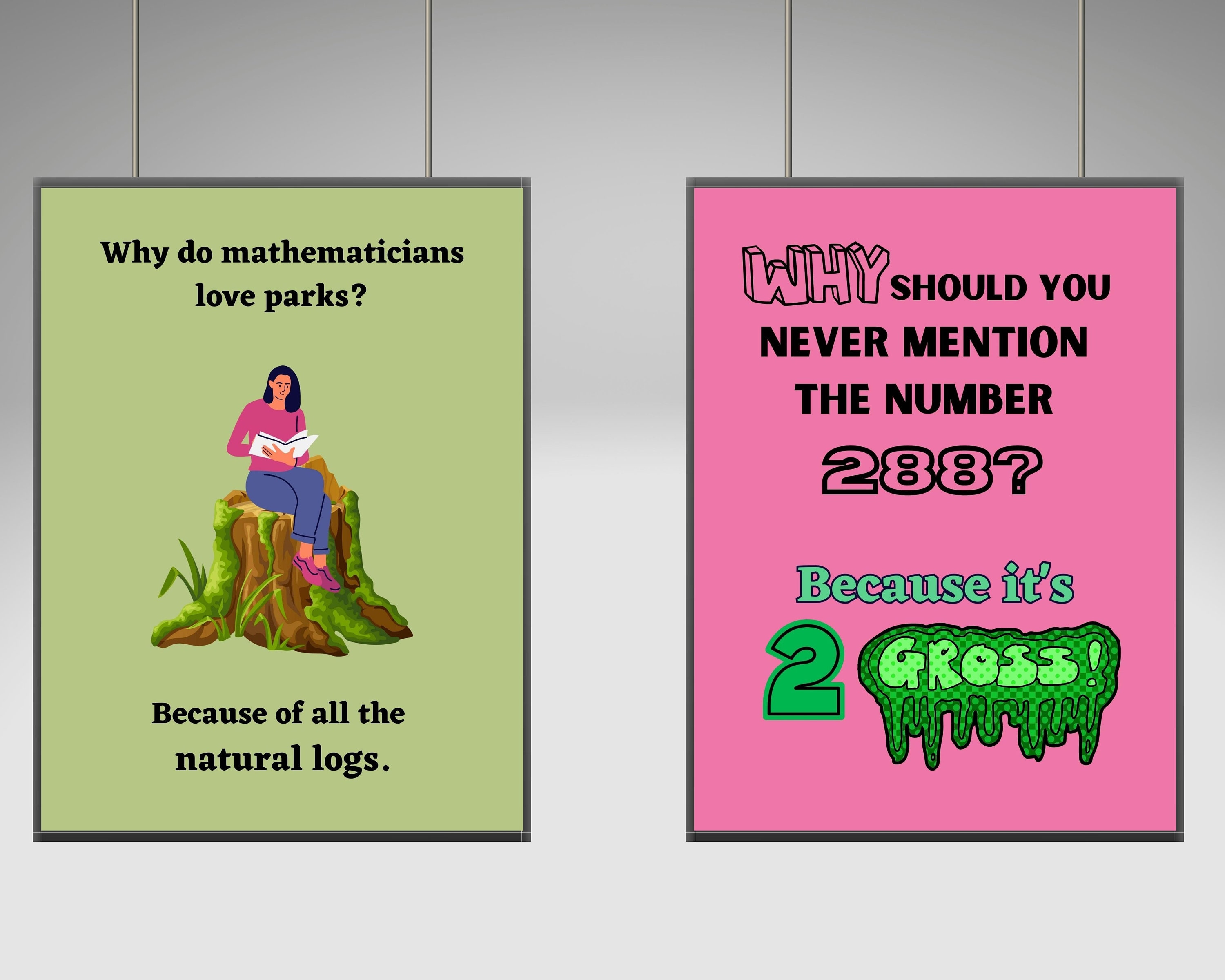 Math Puns Posters (set of 8) Printables VOL2, Math Classroom Decor ...