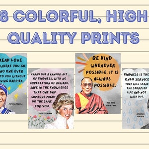 Kindness Matters (set of 8) Printable Posters, Inspirational Quotes ...