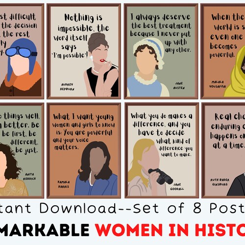 Women's History Month Posters Bulletin Board Set | Etsy