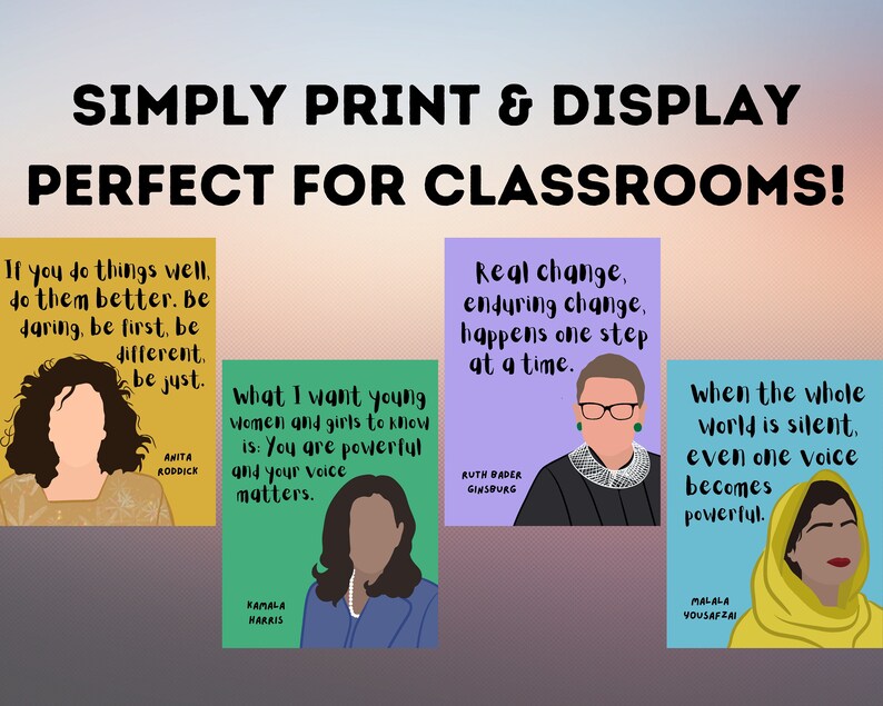 Women in History (set of 8) Printables, Women's History Month Posters ...