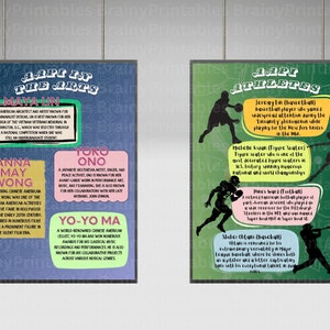 AAPI Heritage Month (set of 8) Printable Posters, Asian American and ...