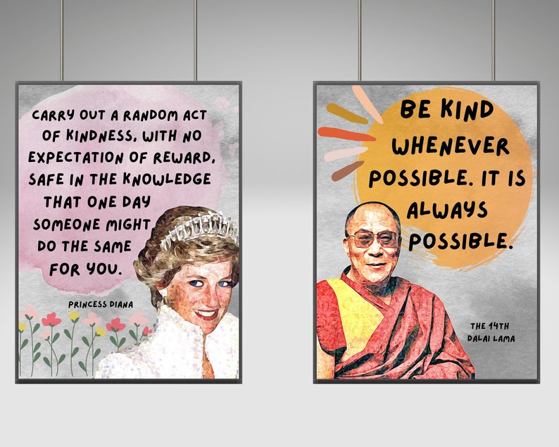 Kindness Matters (set of 8) Printable Posters, Inspirational Quotes ...