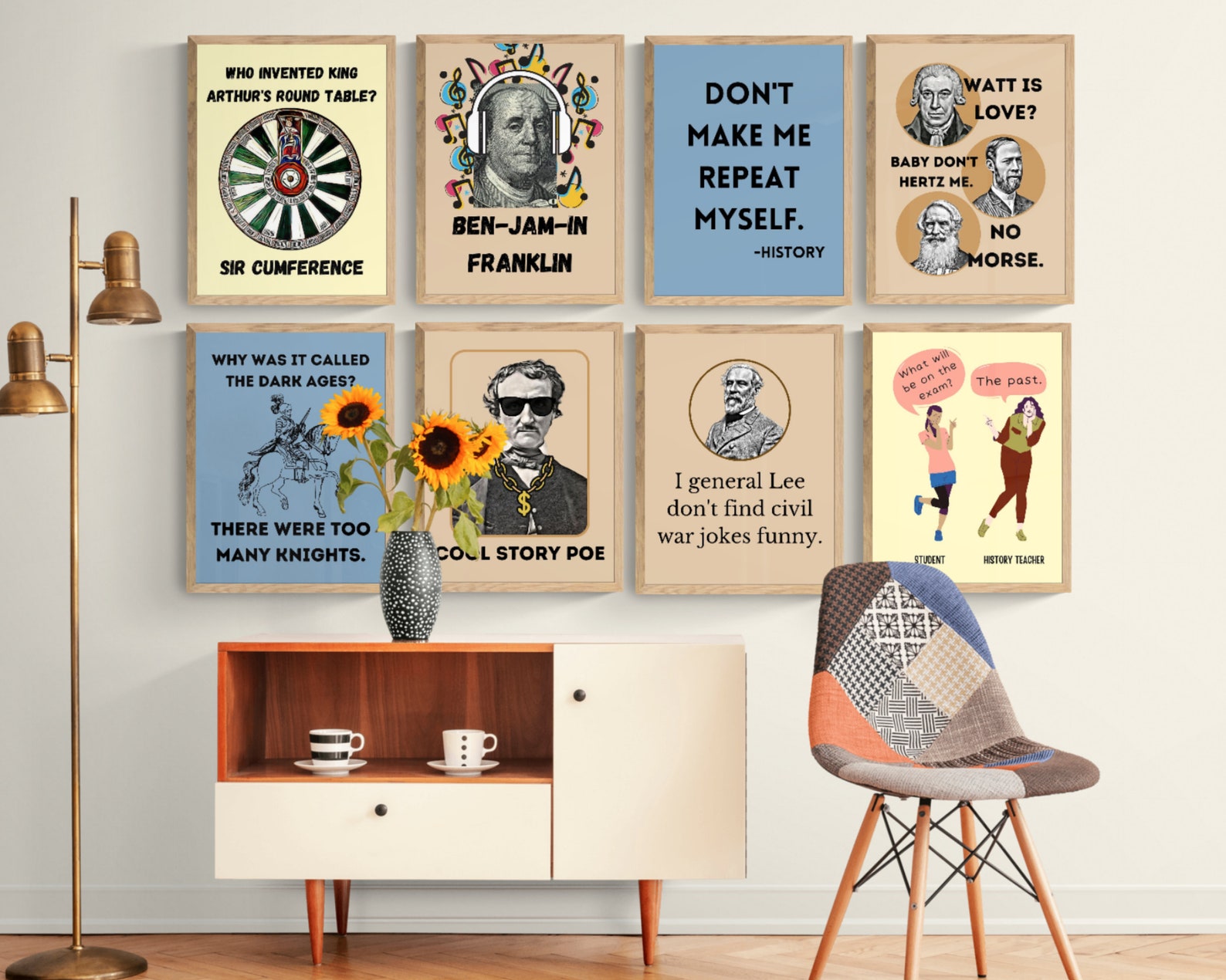 History Posters set of 8 Printables Funny History Posters - Etsy