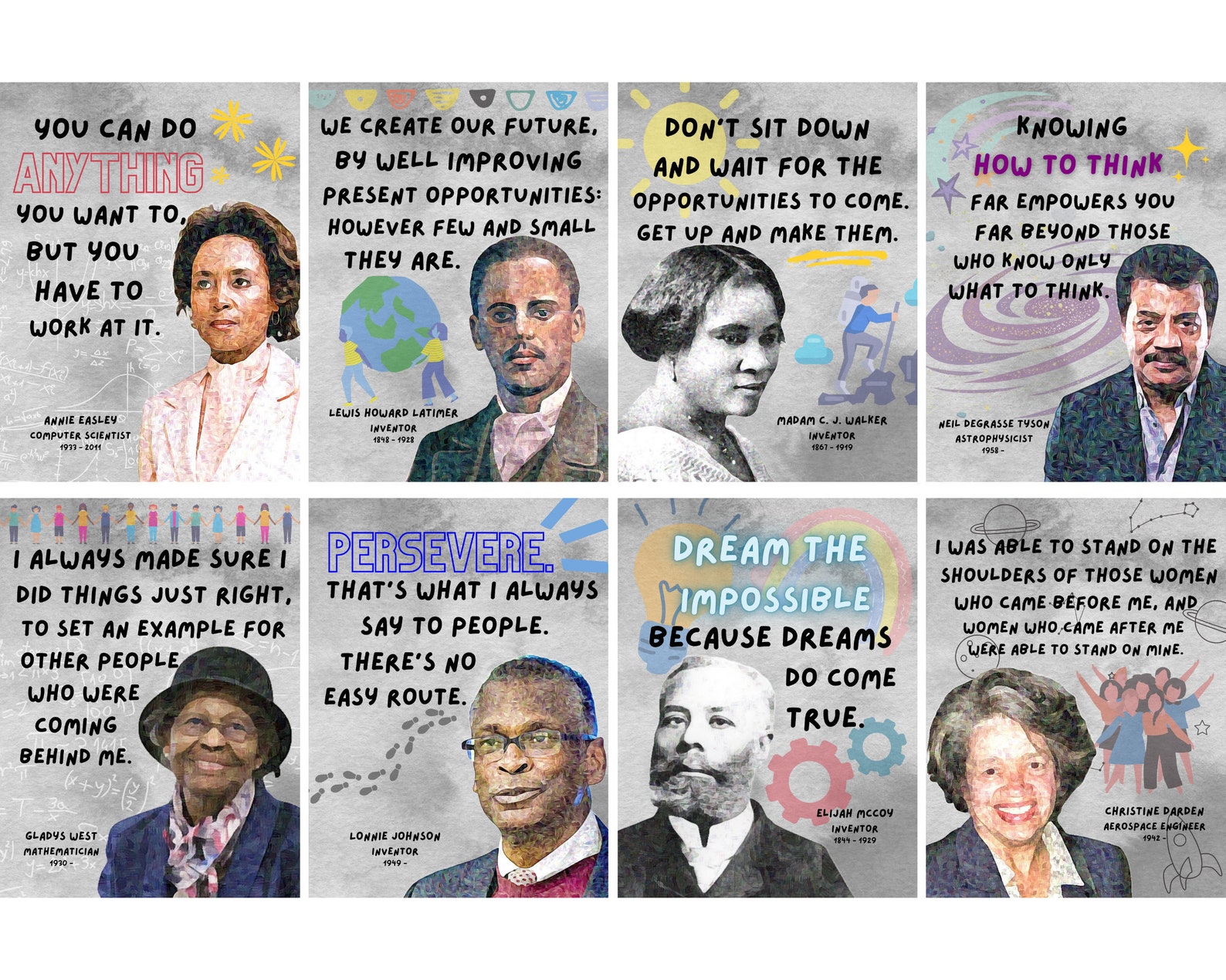 Famous Black Scientists/inventors set of 8 Printable - Etsy