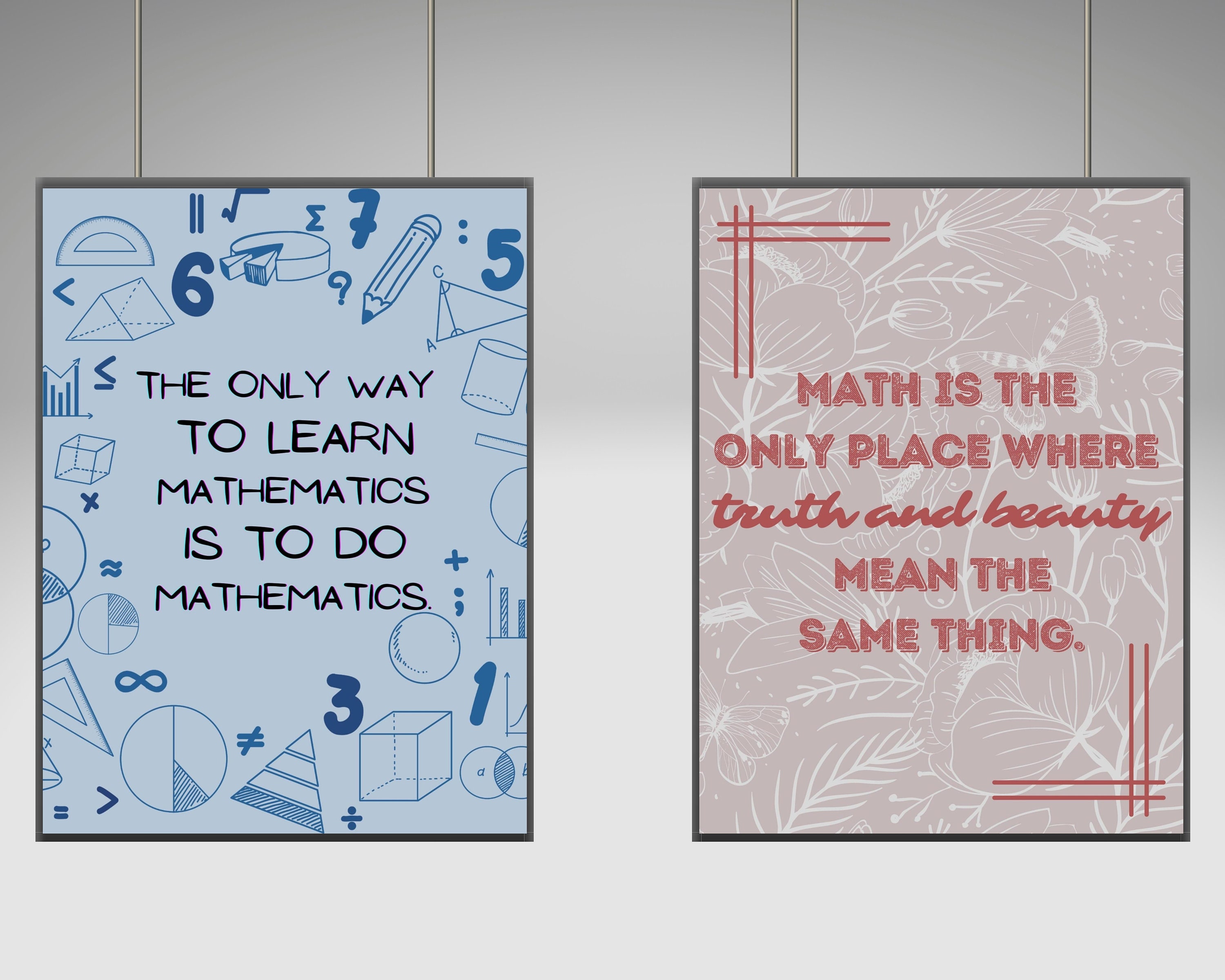 Math Quotes set of 8 Printables Mathematics Classroom - Etsy UK