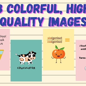 Math Posters (set of 8) Printables, Math Jokes, Mathematics Poster ...