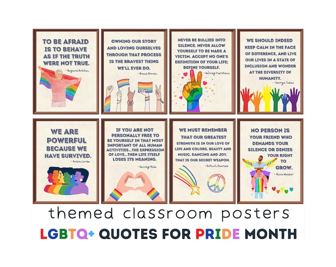 Inclusive Posters, Pride Month Printable Posters, LGBTQ Poster Decor ...
