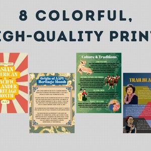 AAPI Heritage Month (set of 8) Printable Posters, Asian American and ...