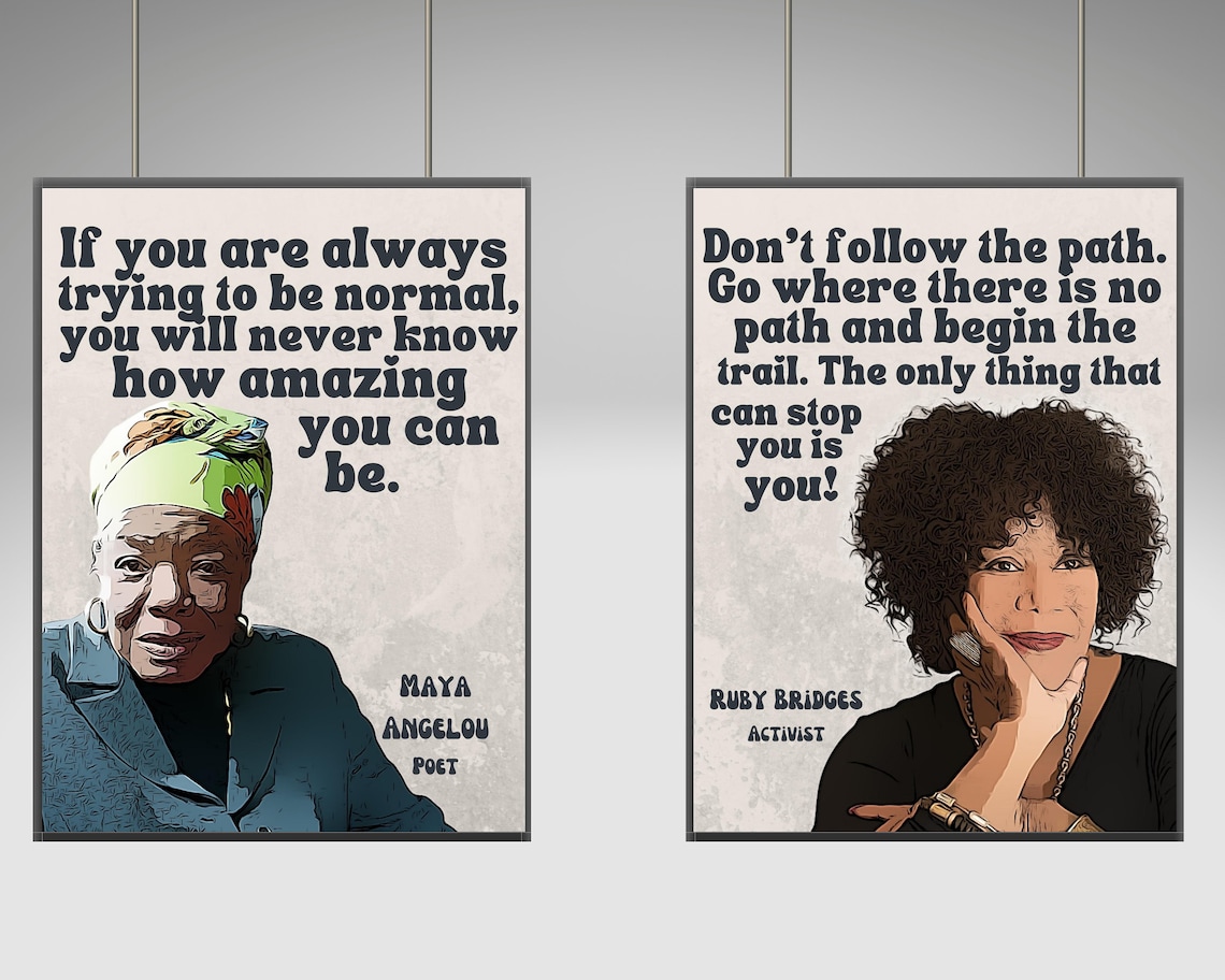 Retro Iconic Black Women in History set of 8 Printable - Etsy